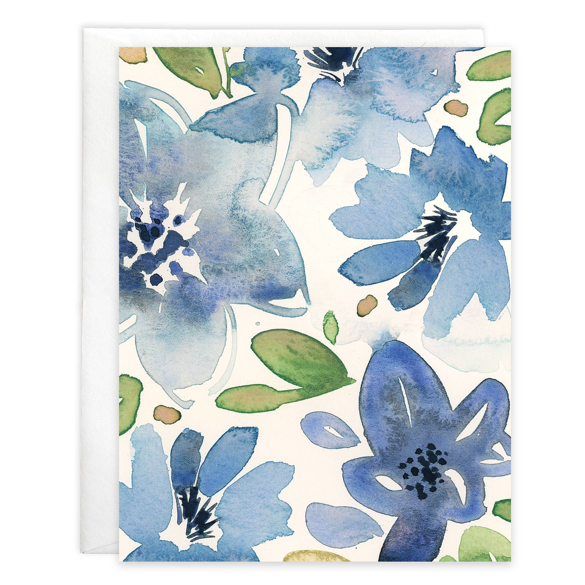 Boxed/Packaged Blank Note - Big Blue Blooms: Box of 8 | Buenz Gifts